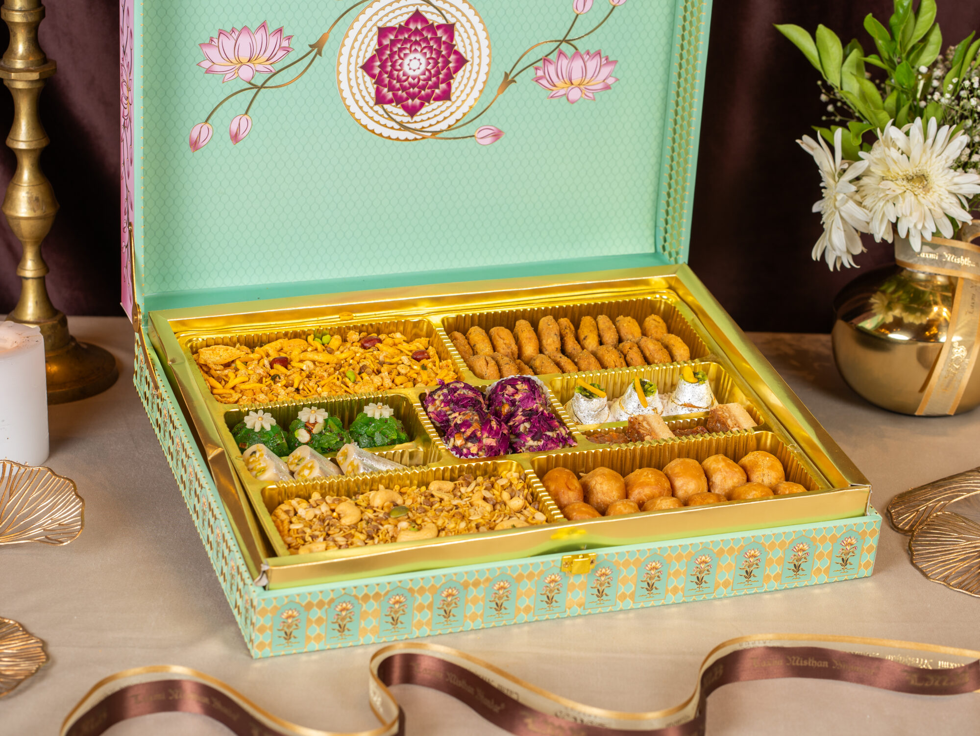 Lotus Peacock Bhaji Box - LMB Sweets
